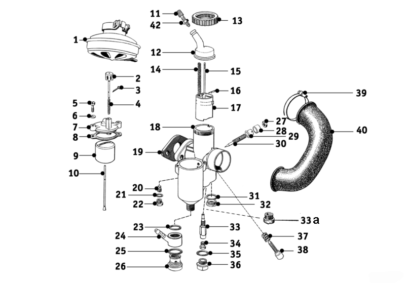 Carburetor II R24 - R25/3 - Salis Parts Salis Parts