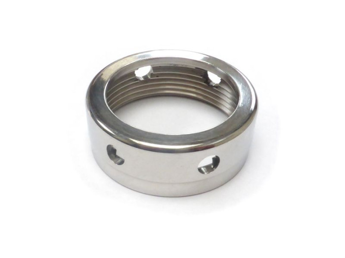 Round exhaust nut - polished SSt - M44.5 x 2 for worn thread see ...
