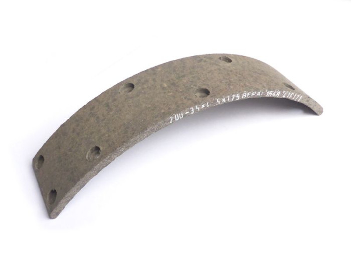 Brake lining 35 x 4 x 175 mm - Beral "Grün" (for 3 mm rivets) NON-ASBESTOS