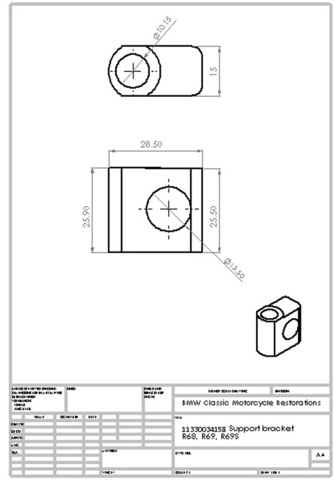 Support bracket rocker arm shaft - Parts